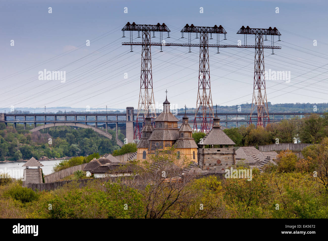 Fortified settlement Ukrainian Cossacks 16-18 centuries Stock Photo - Alamy