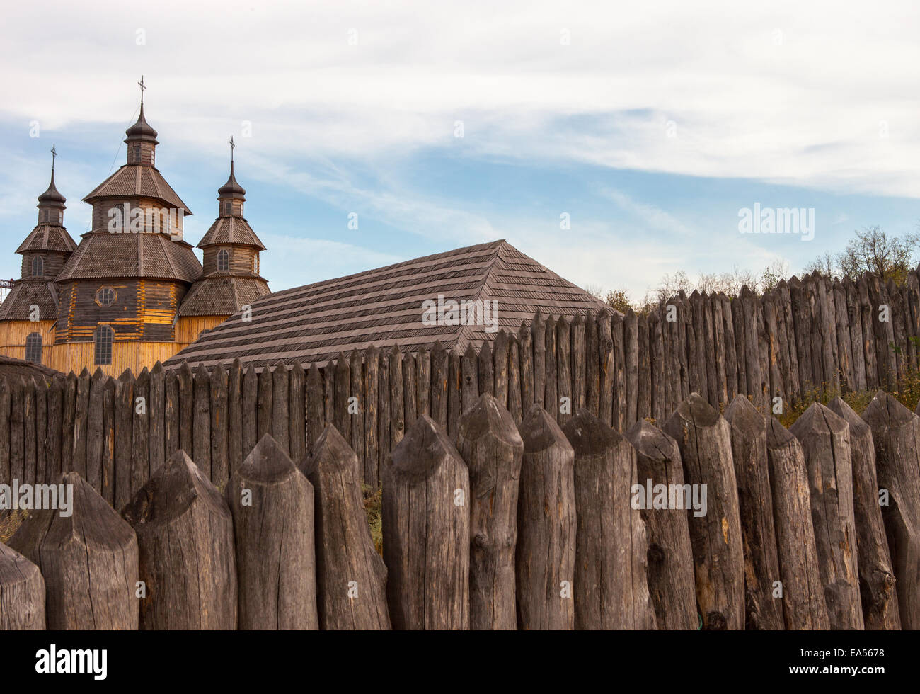 Fortified settlement Ukrainian Cossacks 16-18 centuries Stock Photo - Alamy