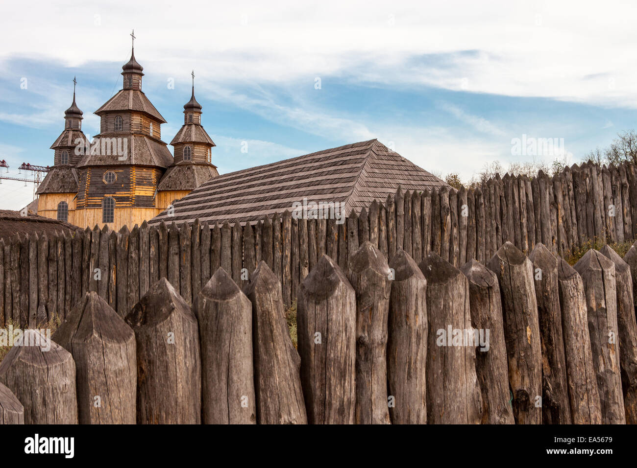Fortified settlement Ukrainian Cossacks 16-18 centuries Stock Photo - Alamy