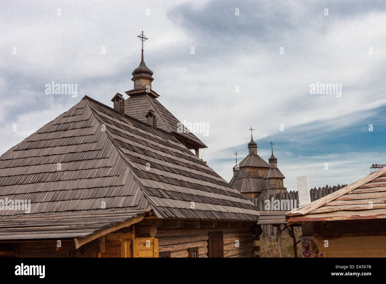 Fortified settlement Ukrainian Cossacks 16-18 centuries Stock Photo - Alamy