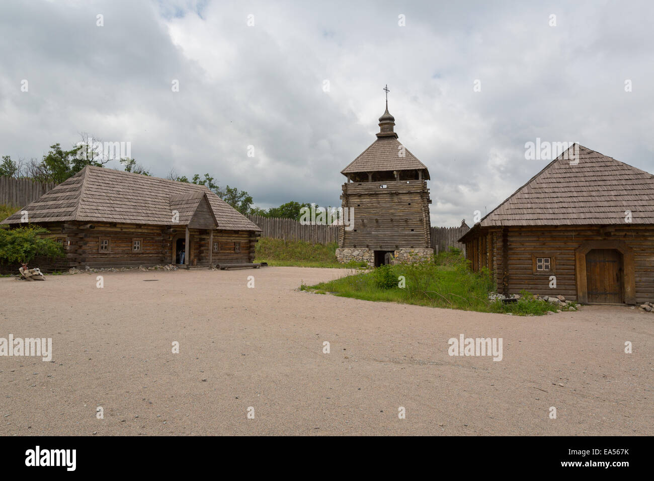 Fortified settlement Ukrainian Cossacks 16-18 centuries Stock Photo - Alamy