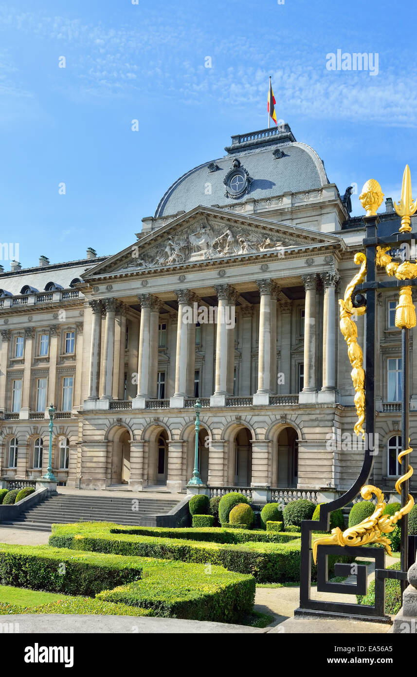 The Royal Palace in historical center of Brussels, view from Place des ...