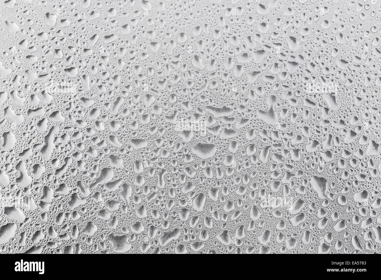 Metal surface covered in water drops bottom, closeup Stock Photo - Alamy