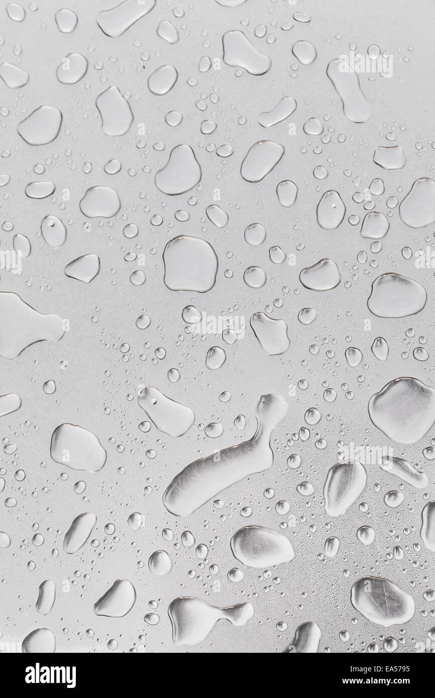 Metal surface covered in water drops bottom, closeup Stock Photo - Alamy