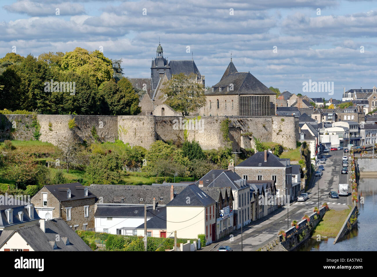 Castle of Mayenne city (Loire country, France Stock Photo - Alamy