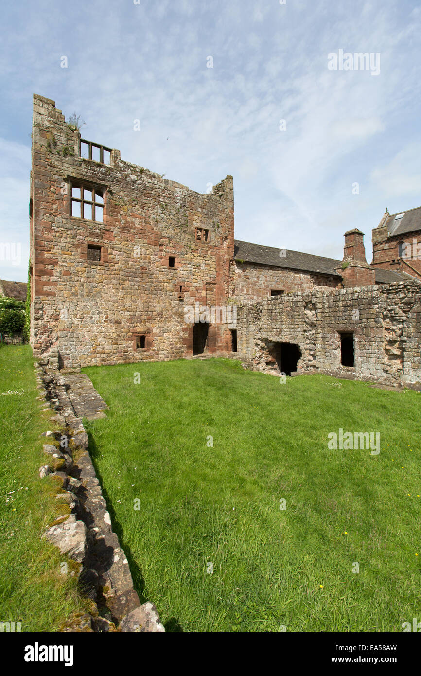Lanercost Priory, England. Picturesque view of the ruined foundations ...