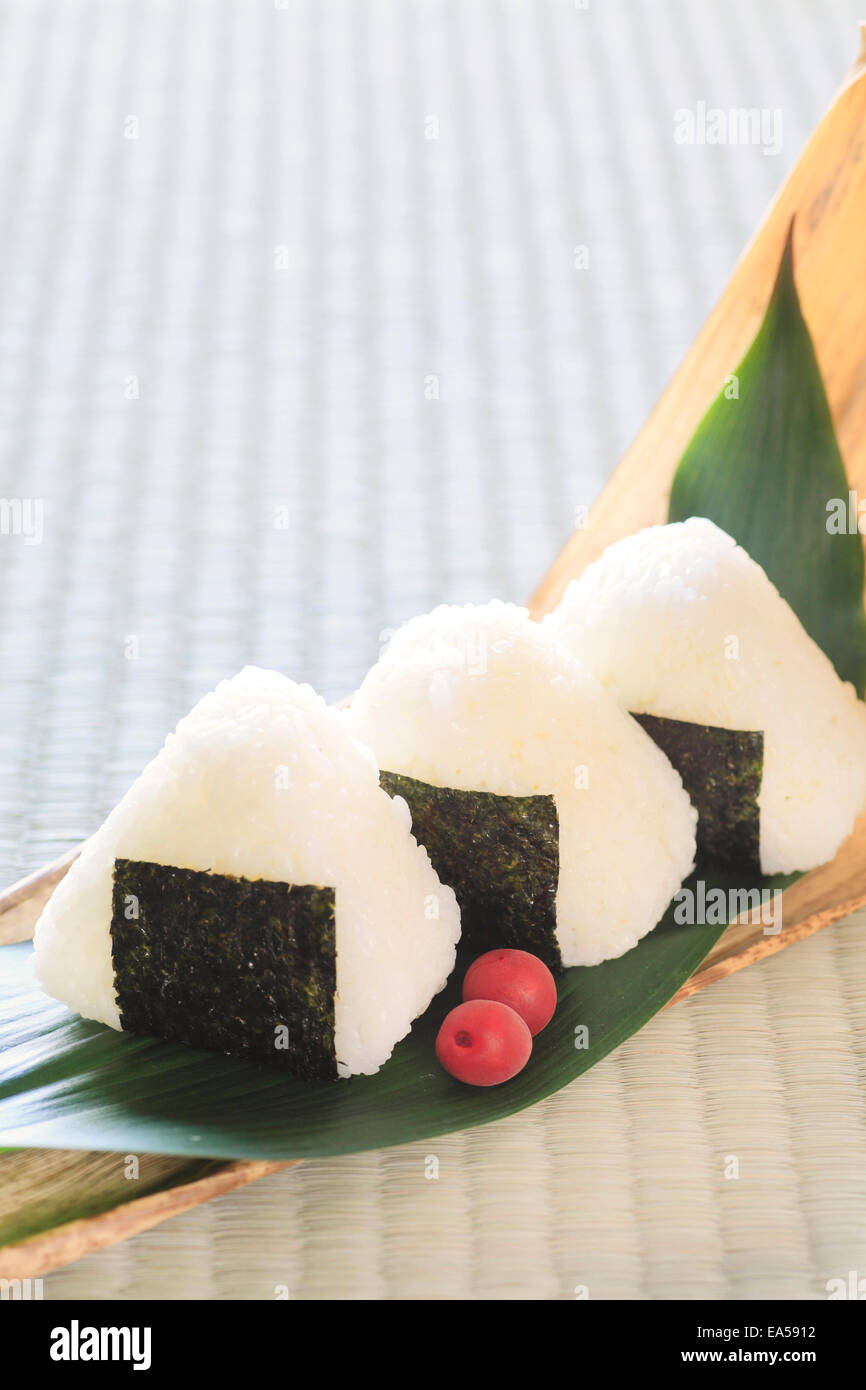 Onigiri rice balls Stock Photo - Alamy