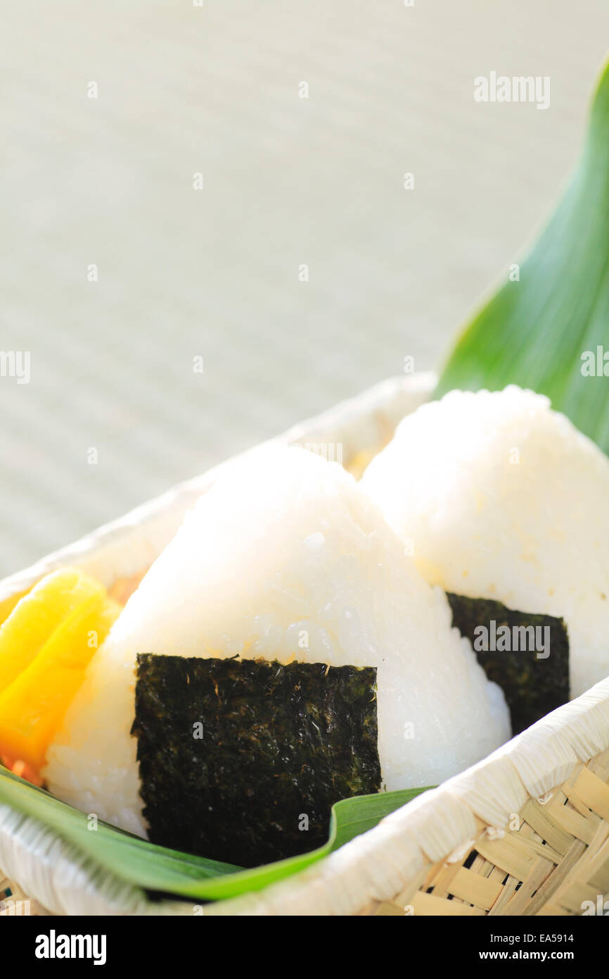 Onigiri rice balls Stock Photo - Alamy