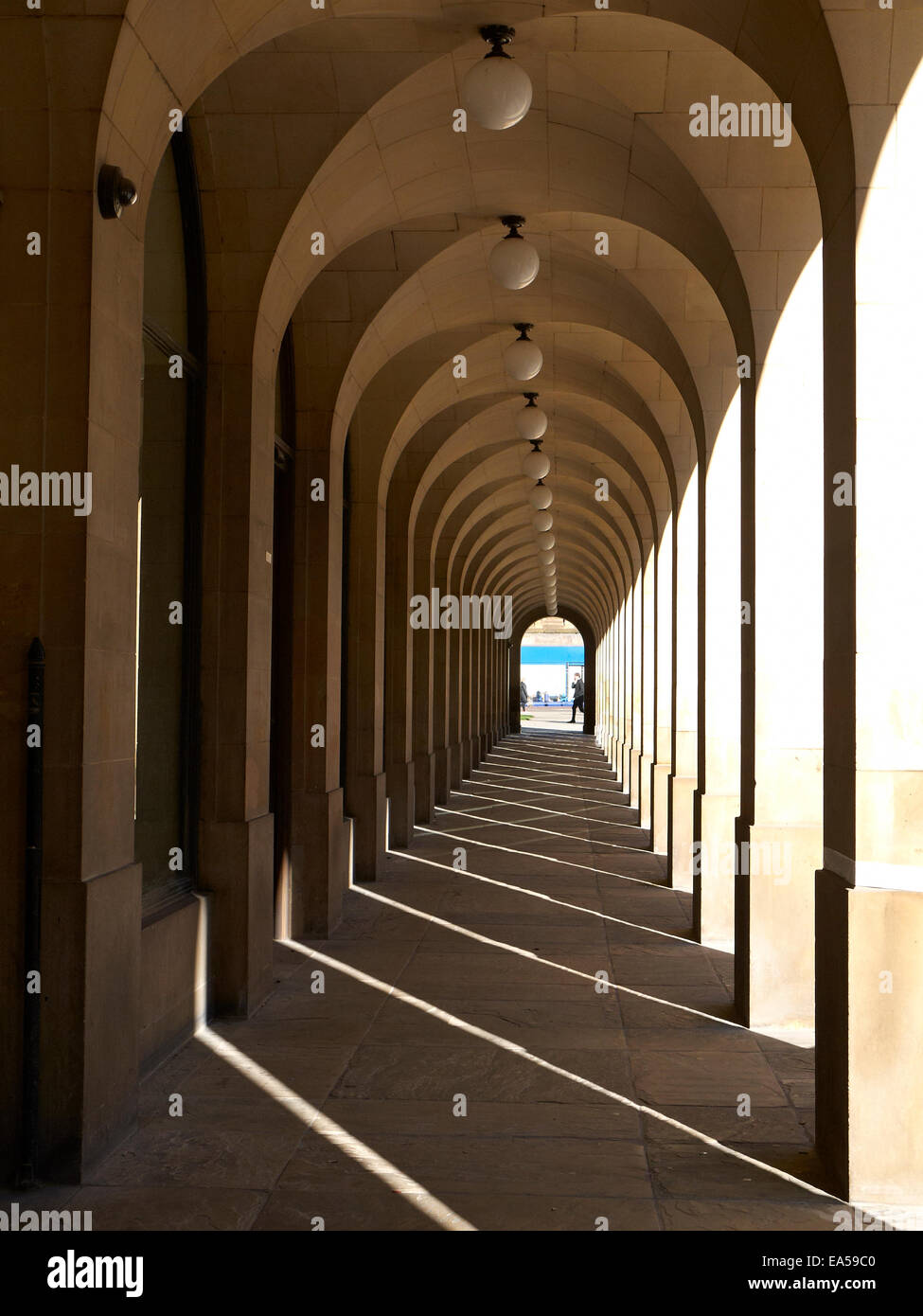 Archway under the Town Hall extension building Manchester UK Stock ...