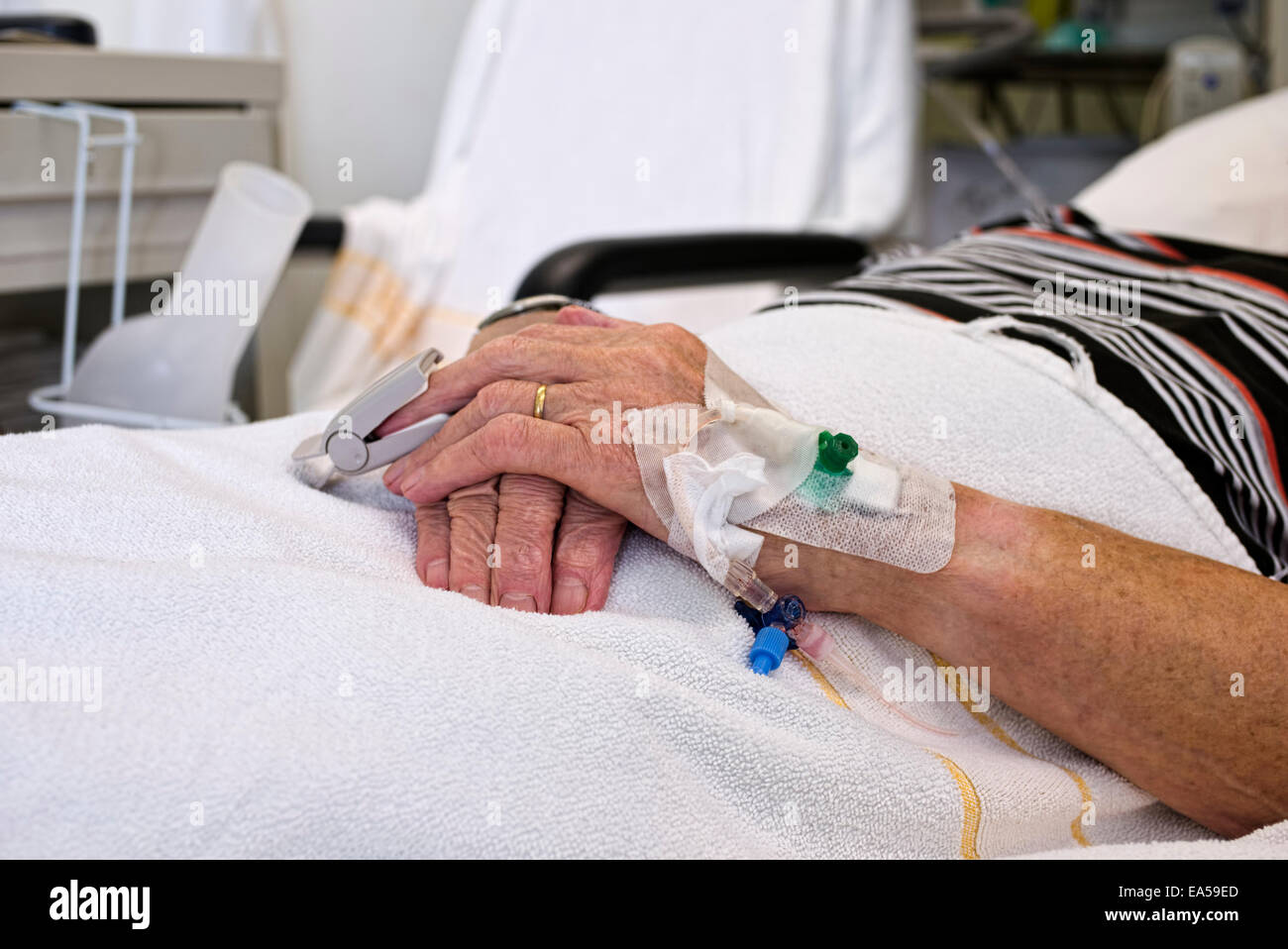Intensive Care Unit Patient Old Man High Resolution Stock Photography ...