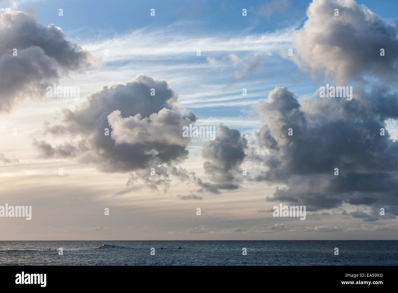 Sea and clouded sky Stock Photo - Alamy