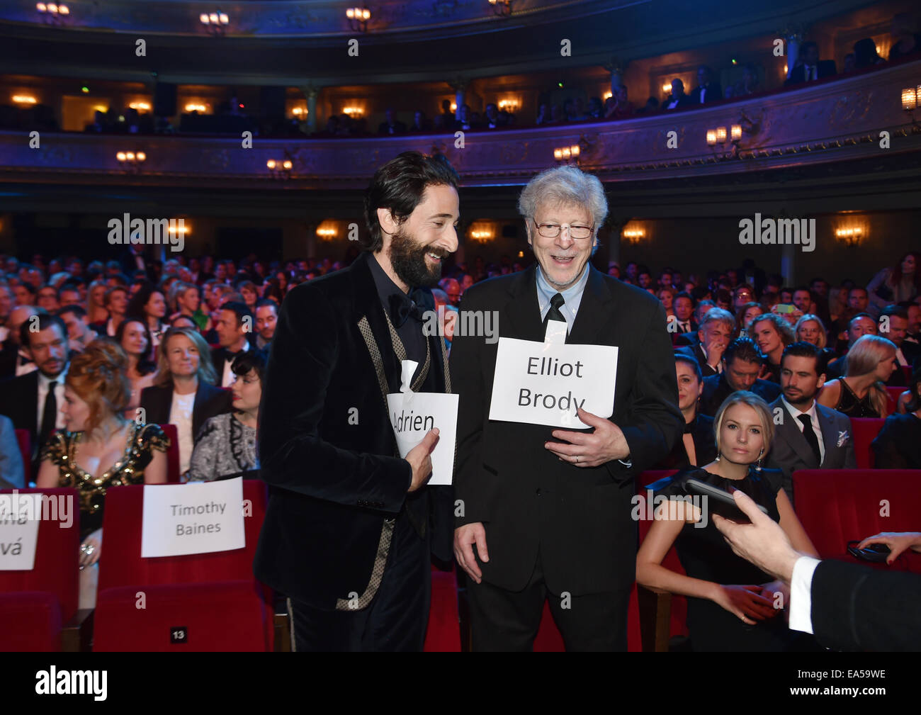 Berlin, Germany. 6th Nov, 2014. US actor Adrian Brody and his father ...
