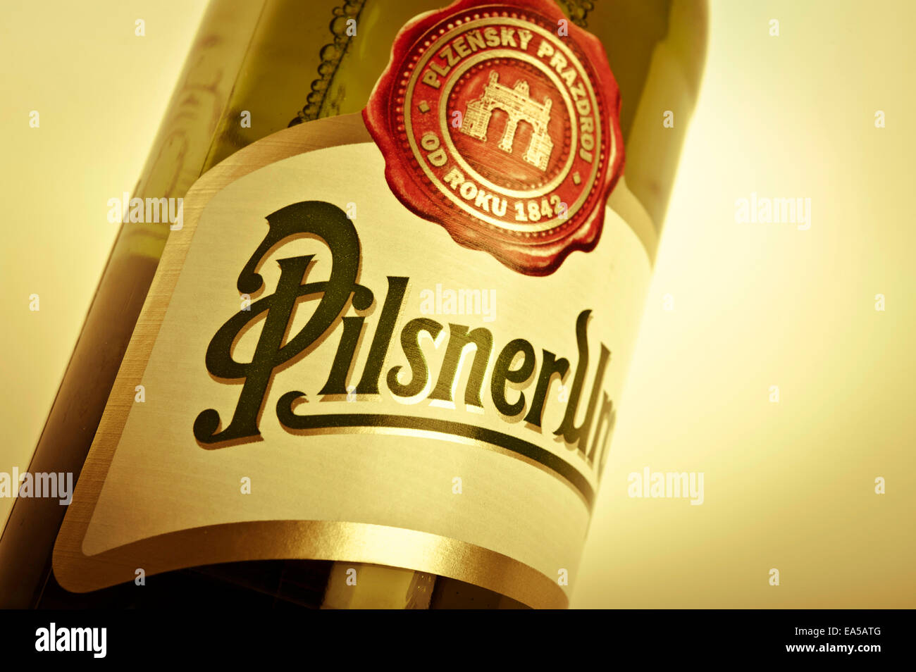 Pilsner beer, close up detail Stock Photo - Alamy