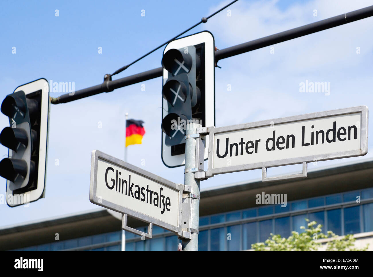Germany, Berlin, traffic lights and road signs Stock Photo - Alamy