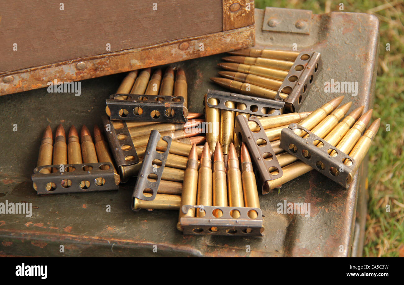 A Display of Vintage Heavy Duty Gun Bullets Stock Photo - Alamy