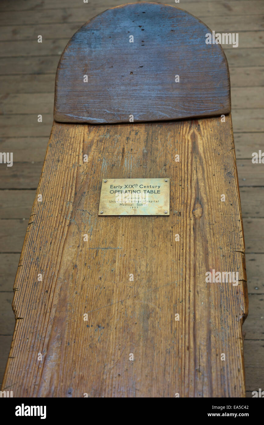 Operating table at Old Operating Theatre, St Thomas' Hospital Stock ...