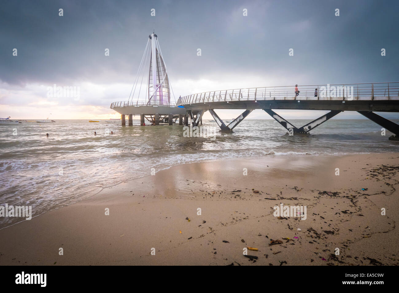 Mexico, Puerto Vallarta, Pier at Los Muertos Beach Stock Photo - Alamy