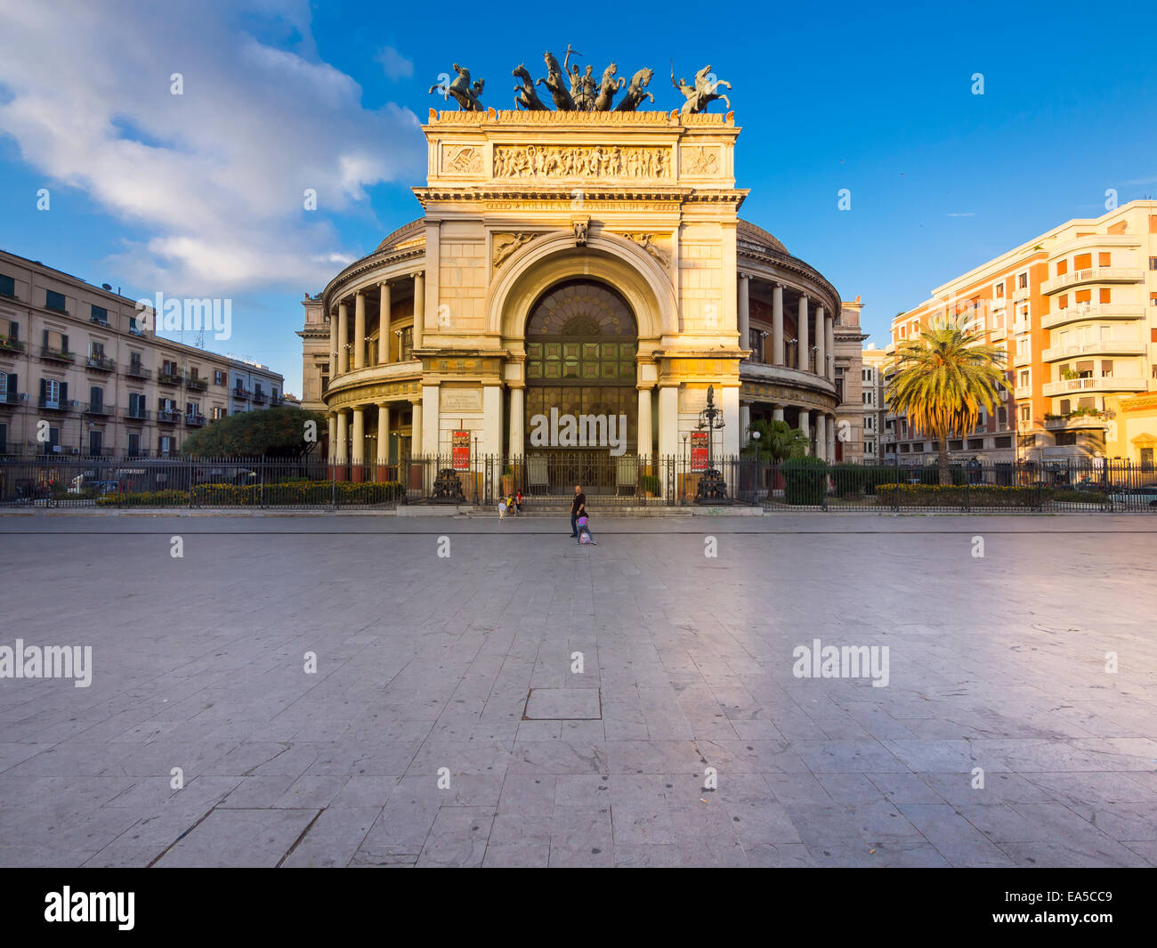 Italy, Sicily, Palermo, Teatro Politeama Garibaldi at Piazza Re Ruggero ...