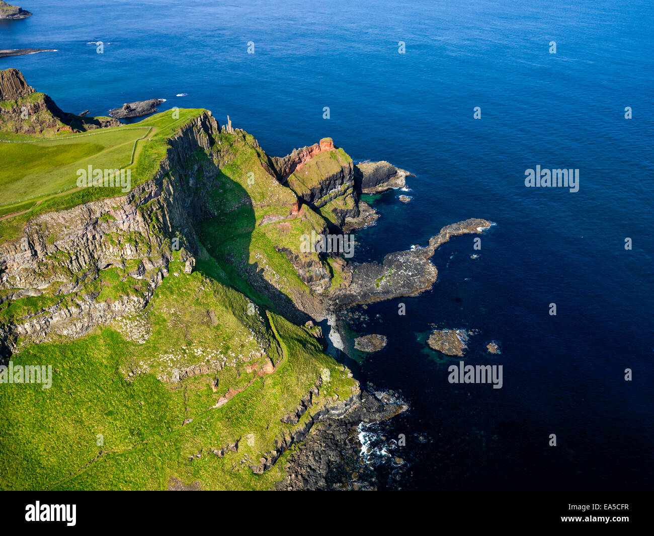 Aerial view Giants Causeway, Northern, Ireland Stock Photo - Alamy