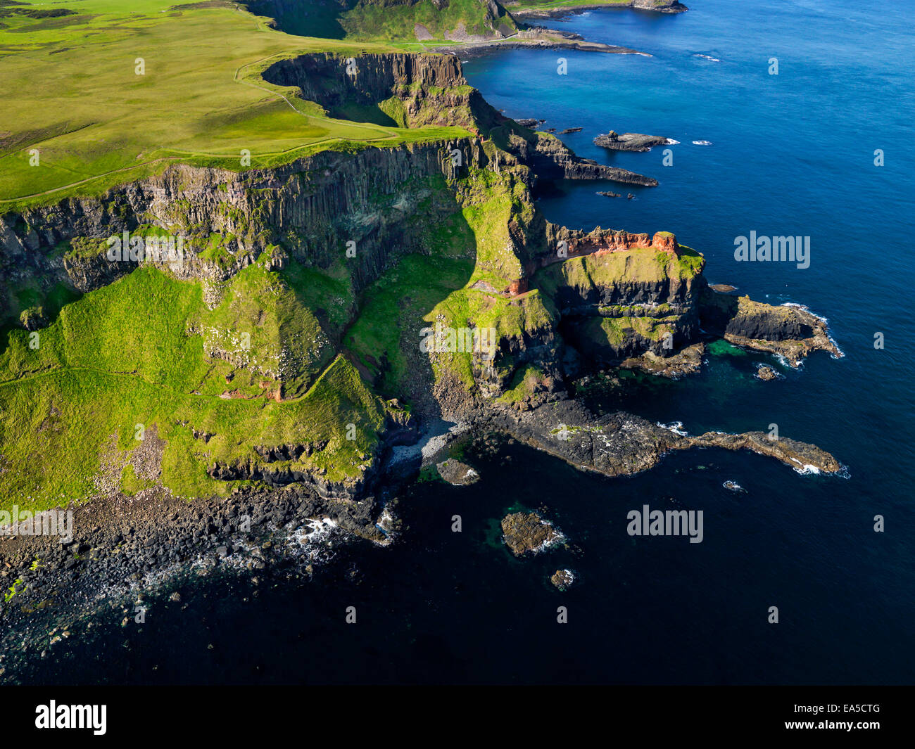 Aerial view Giants Causeway, Northern, Ireland Stock Photo - Alamy