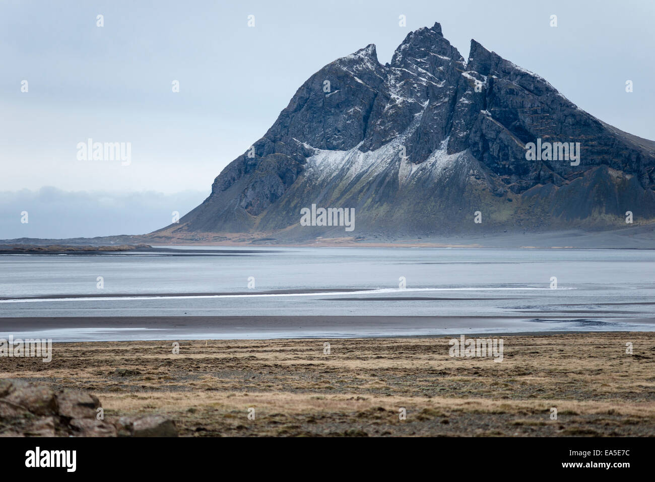 Geological area of lava mountains near of Hofn, Iceland Stock Photo - Alamy
