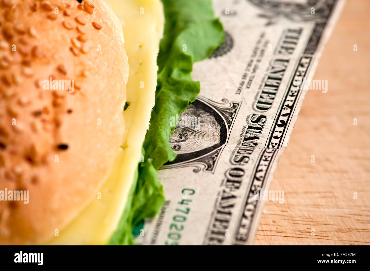 Hamburger with money hi-res stock photography and images - Alamy