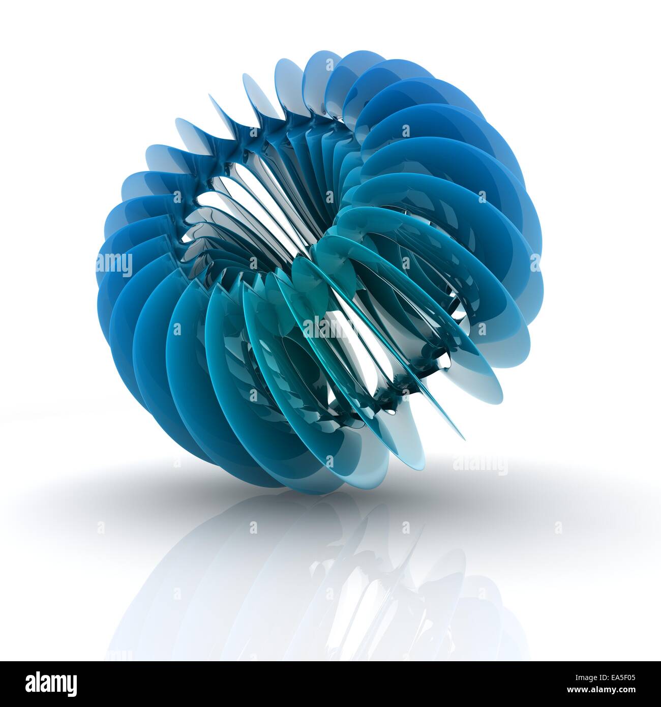 3D metallic curve surface shape on white background Stock Photo - Alamy