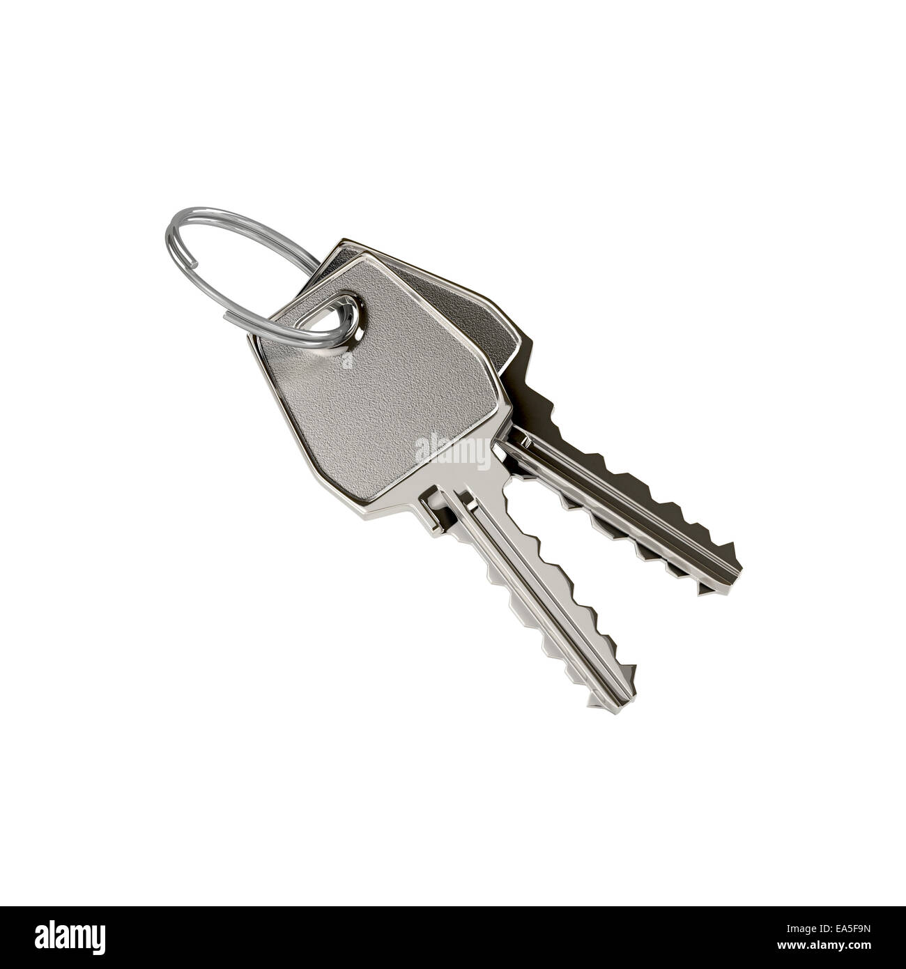 Two keys on a ring Stock Photo - Alamy