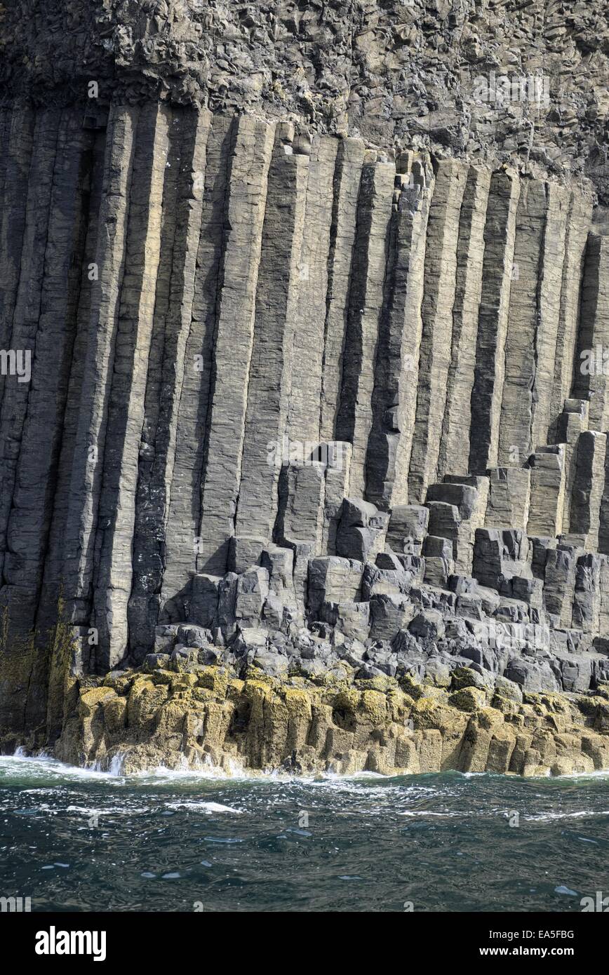 UK, Scotland, Argyll and Bute, basalt columns on Staffa island Stock ...