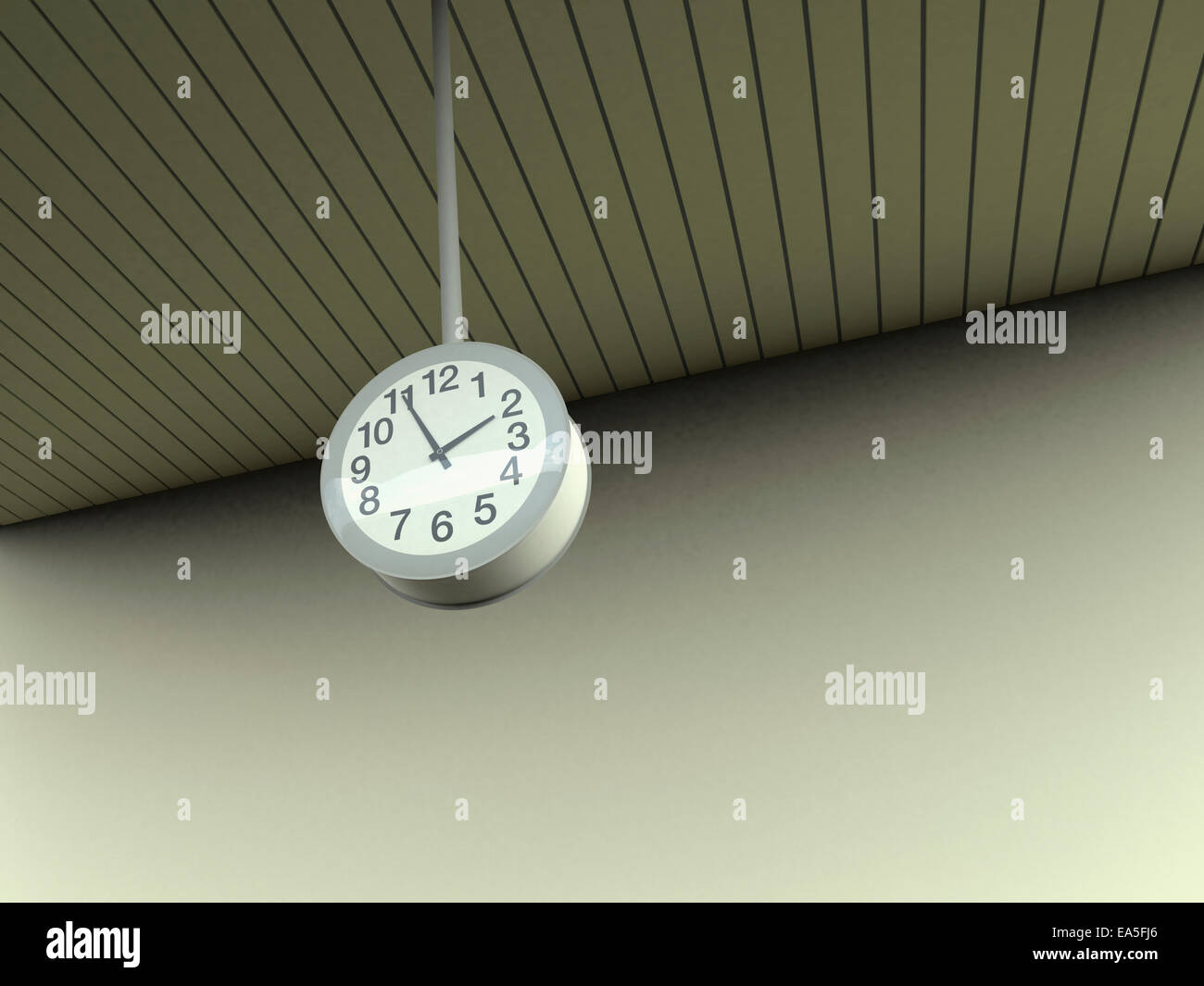 Ceiling and clock Stock Photo - Alamy