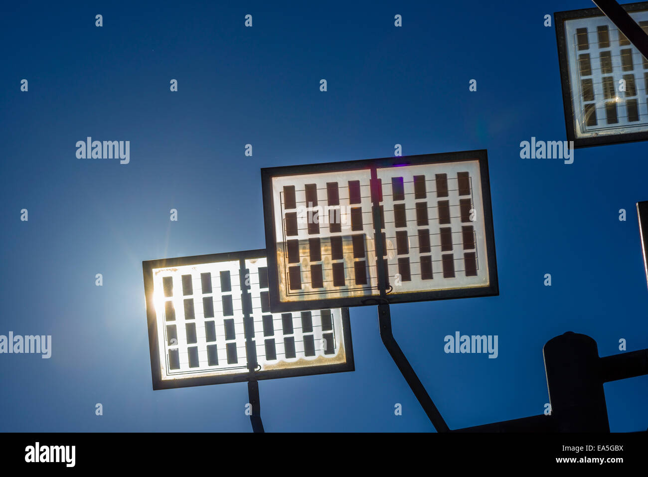 Germany, Ulm, solar tree in the Ulmer residential area solar city Stock ...