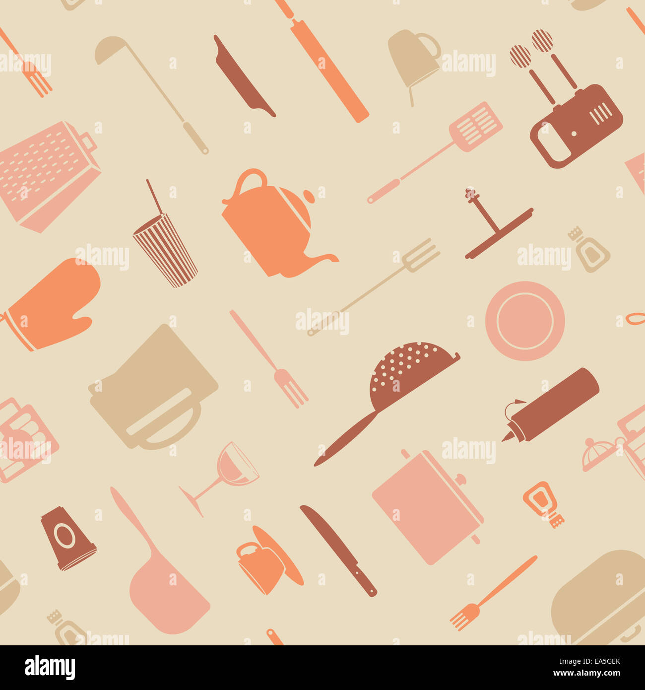 Symbol kitchen pattern Stock Photo - Alamy