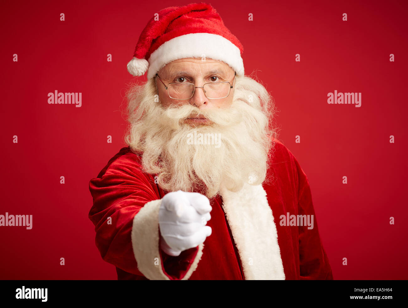 Serious man in santa claus hi-res stock photography and images - Alamy