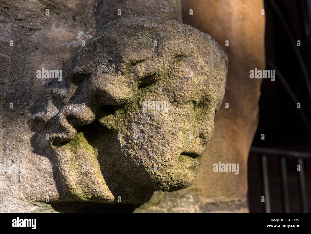 Carved Head, Startforth Church, Teesdale County Durham UK Stock Photo ...