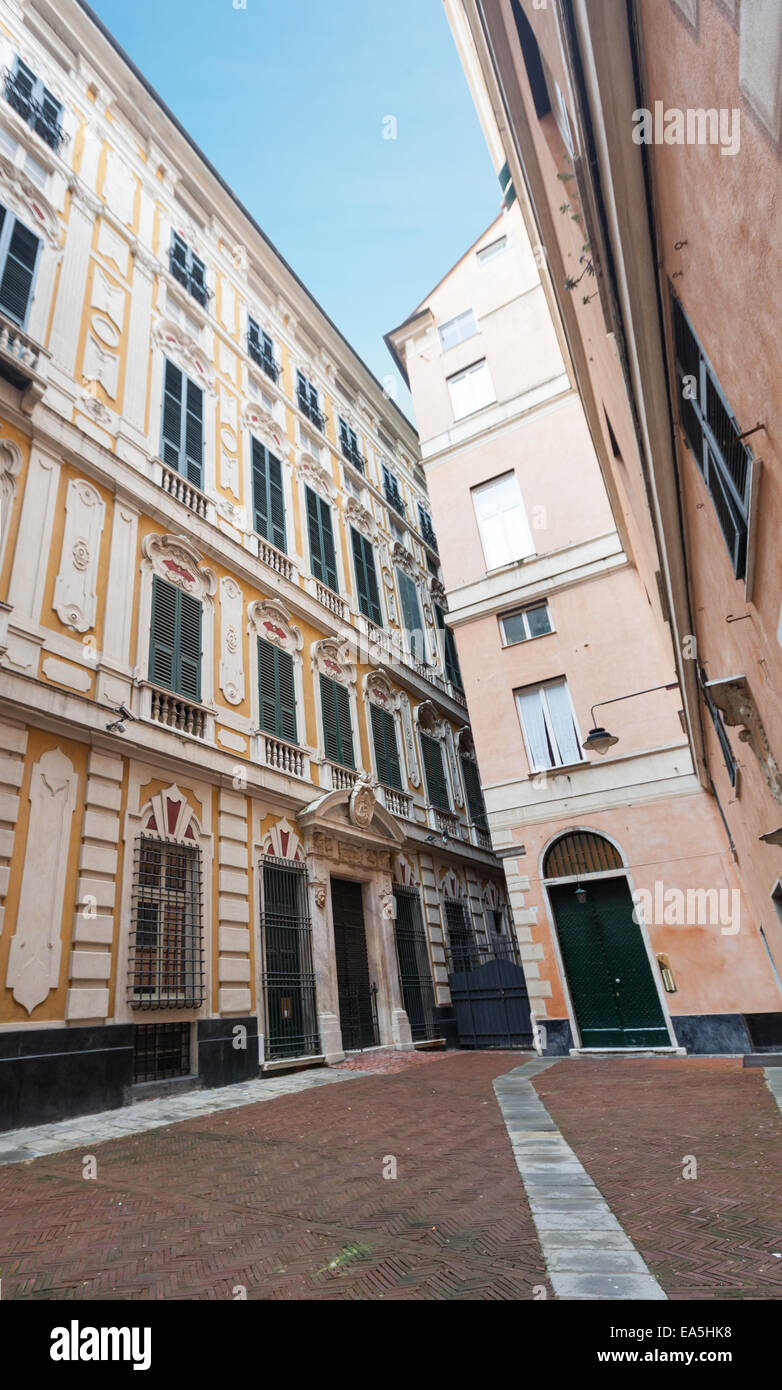 ancient palaces of an Italian city, exterior view Stock Photo - Alamy