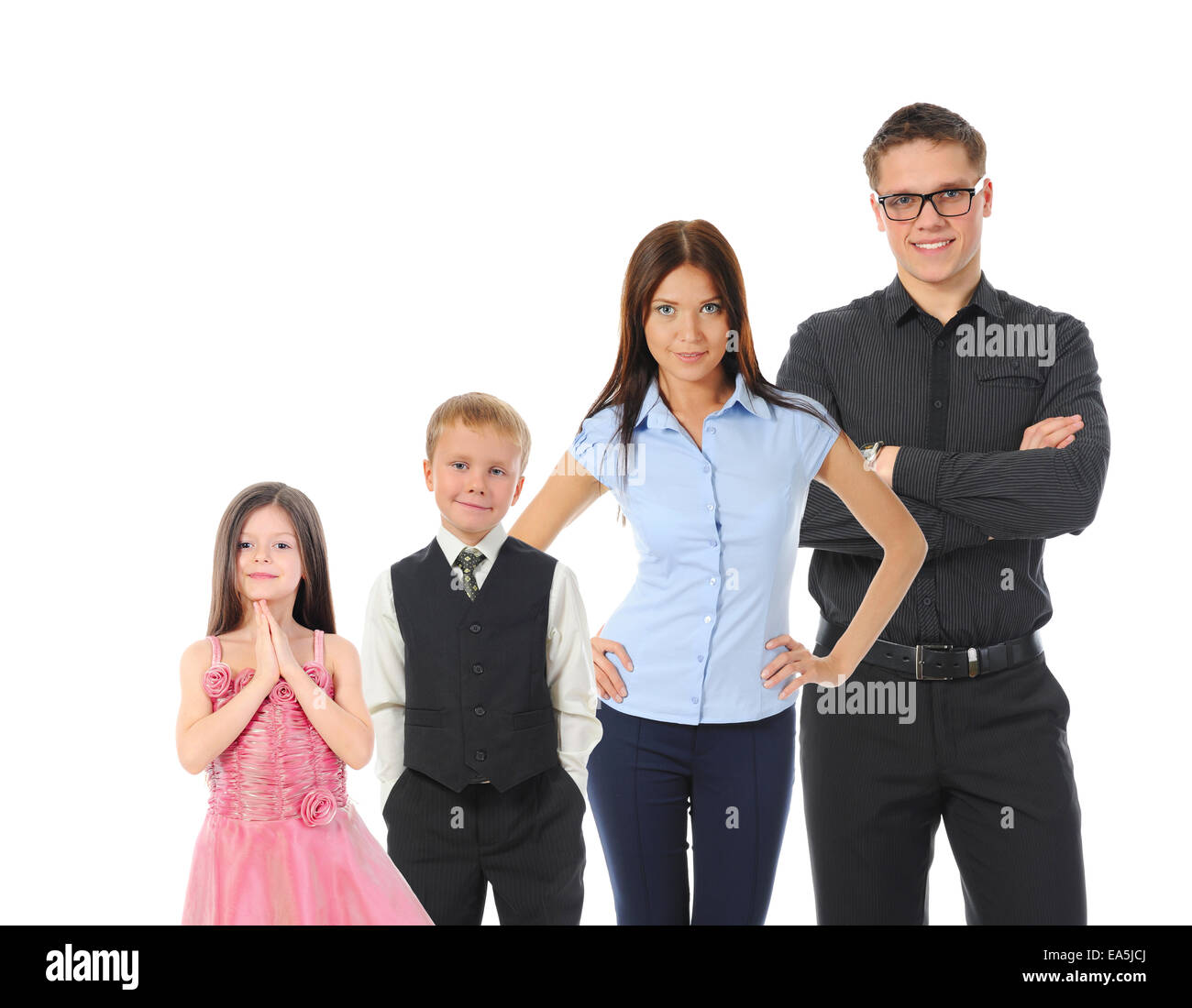 Portrait of a happy smiling family Stock Photo - Alamy