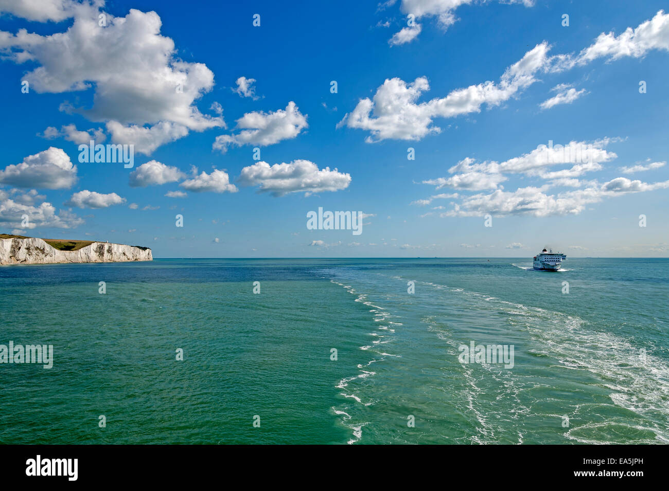 United Kingdom, England, Kent, Dover, English Channel, Channel ferry ...