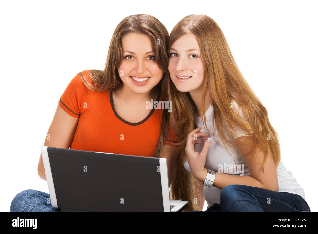 two pretty young student girls Stock Photo - Alamy