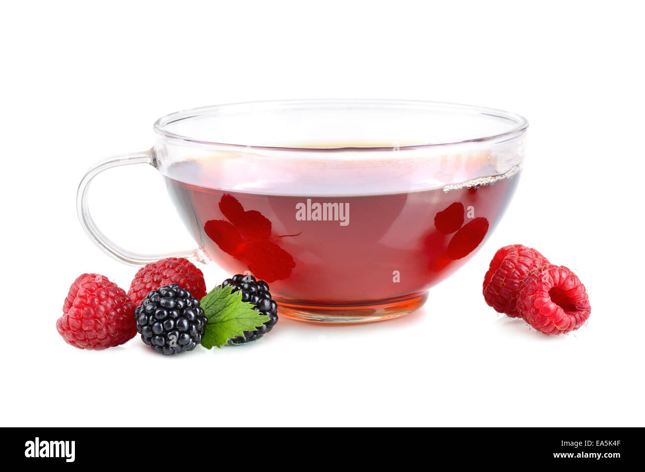 Tea with berries Stock Photo - Alamy