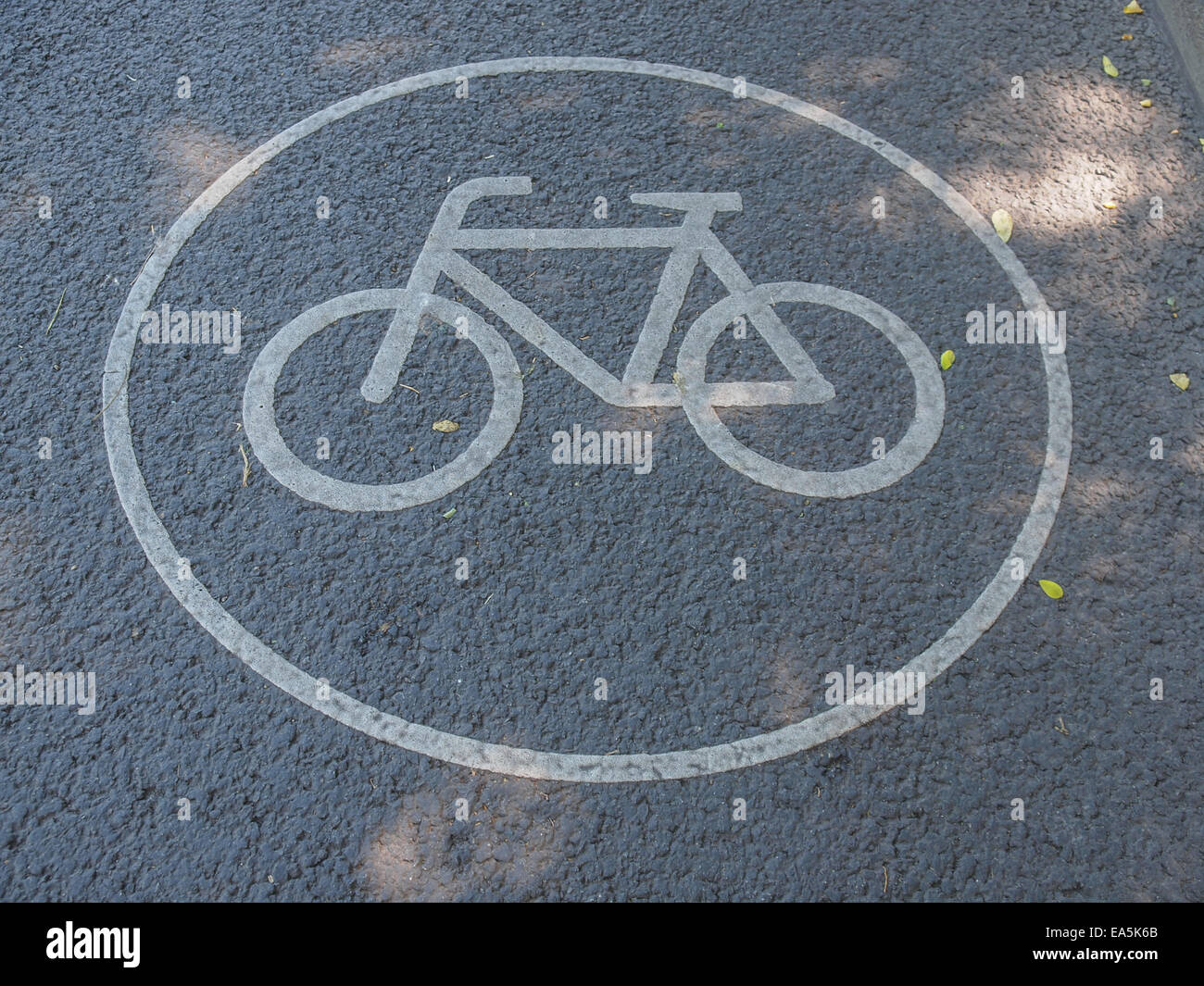 Bike lane sign Stock Photo - Alamy