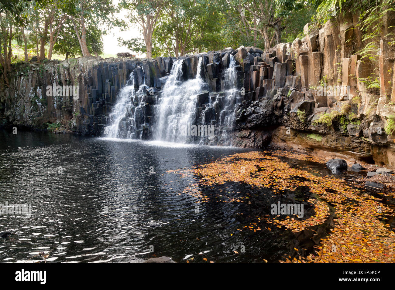 Rochester Falls waterfall, in south Mauritius near Souillac, Mauritius ...