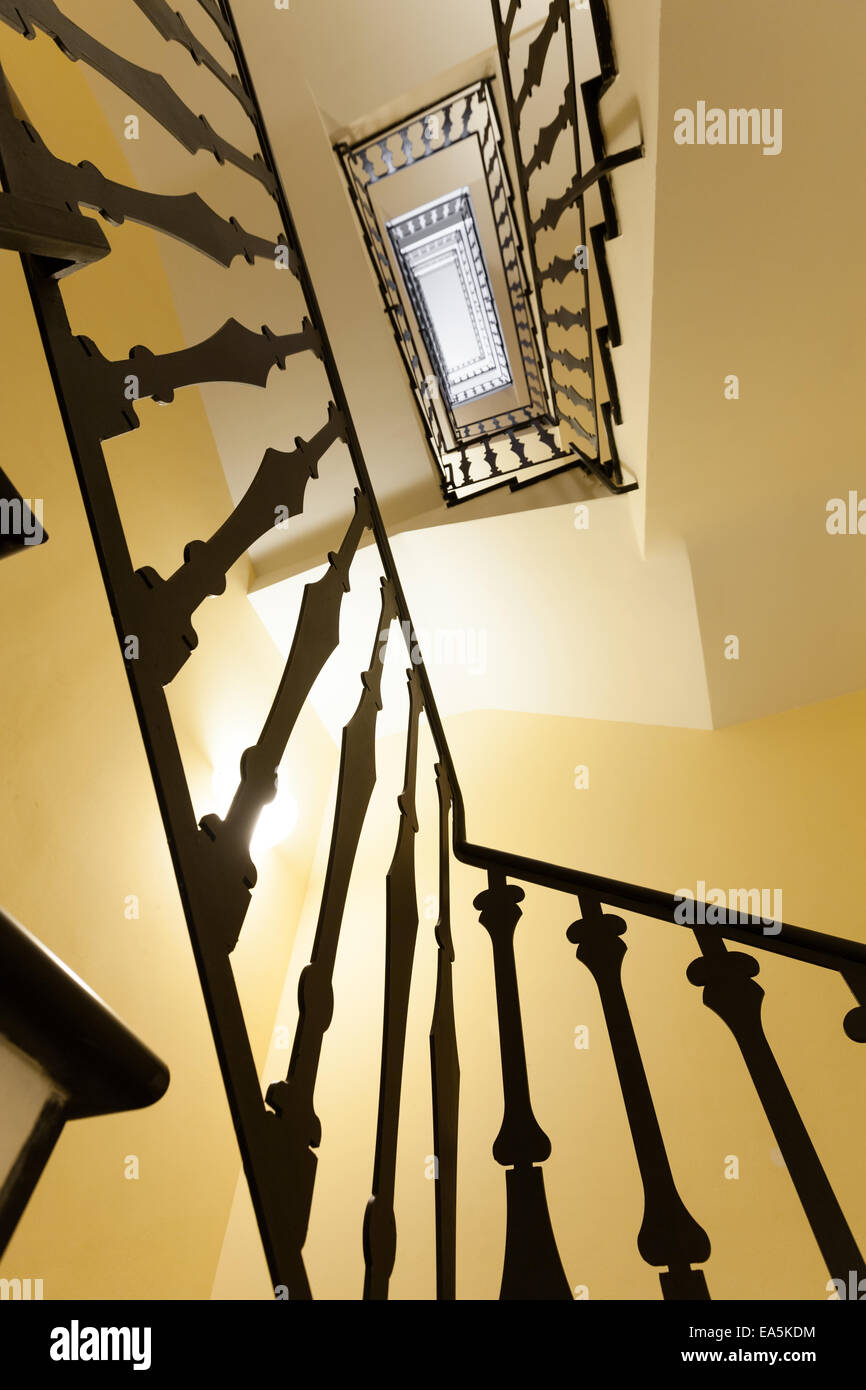 Architecture, perspective view of a staircase antique Stock Photo - Alamy