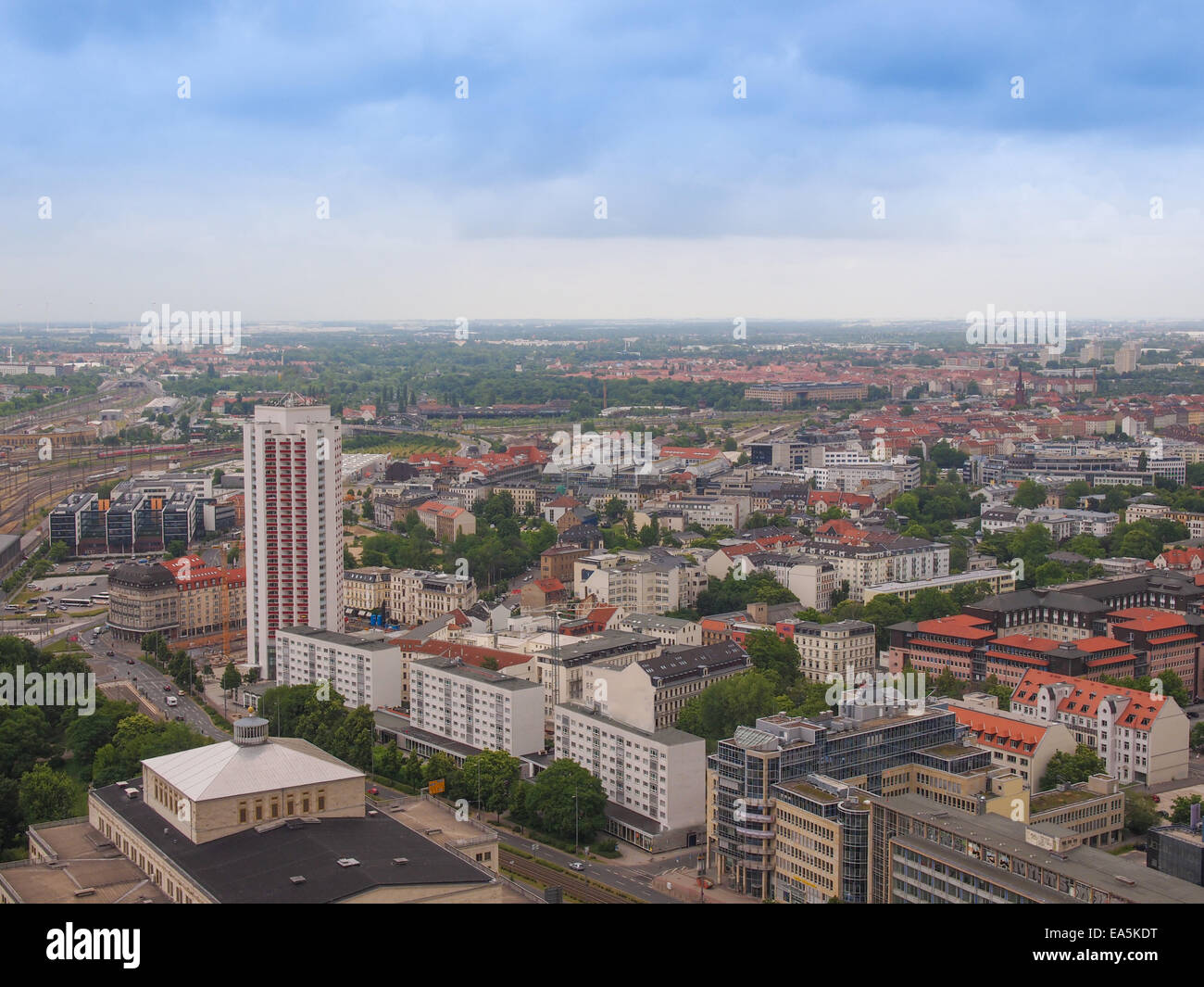 Leipzig aerial view Stock Photo - Alamy