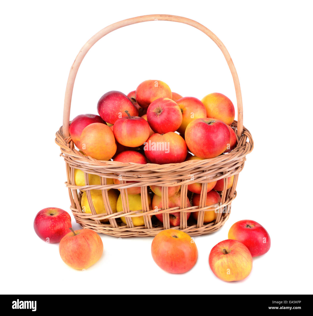 Apples in basket Stock Photo - Alamy