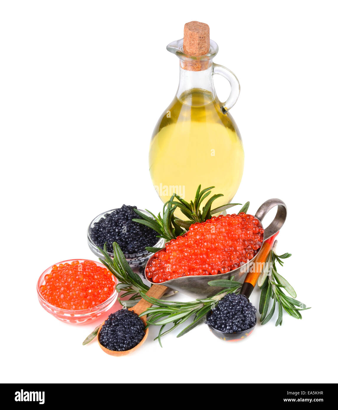 Caviar and olive oil Stock Photo - Alamy