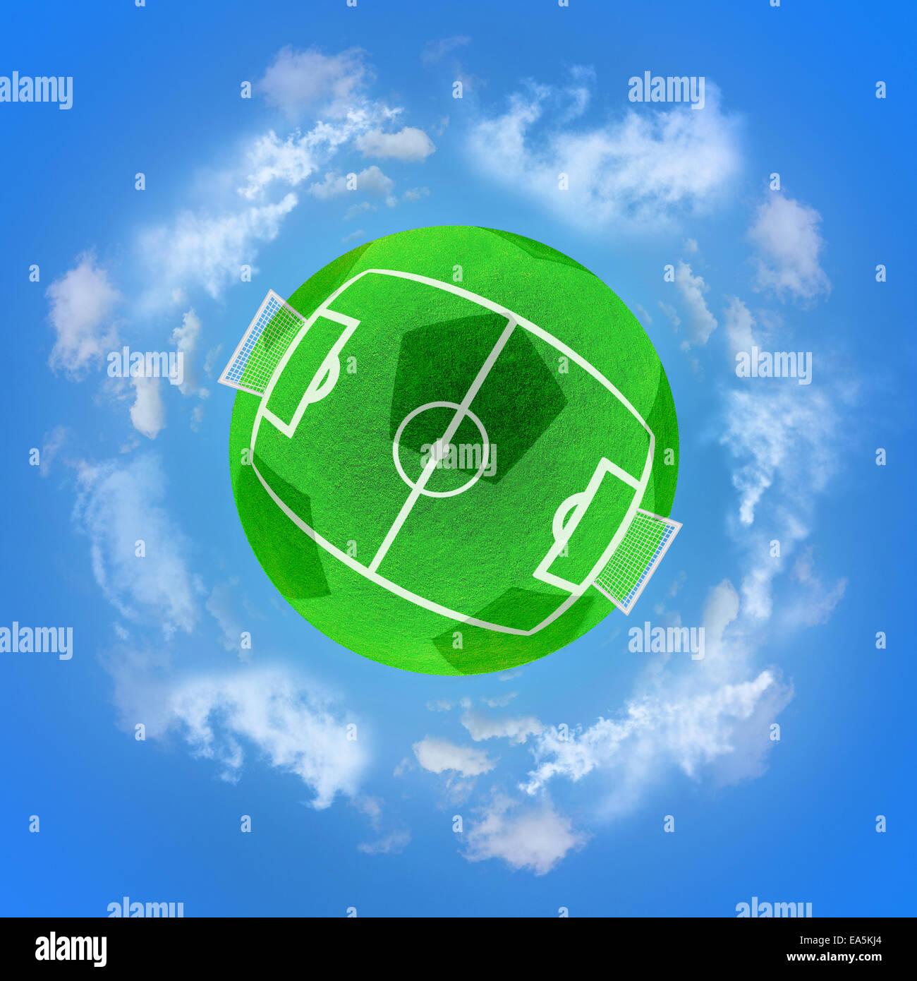 Football green planet Stock Photo - Alamy