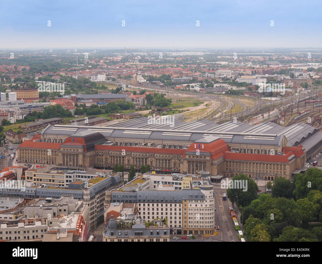 Leipzig aerial view Stock Photo - Alamy