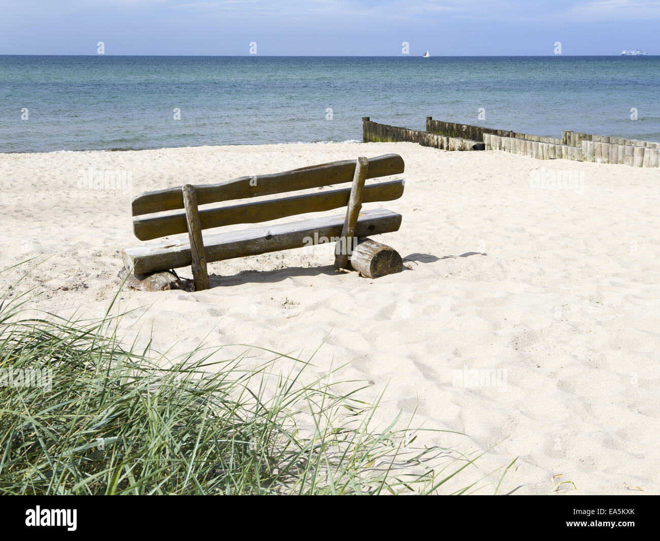 bench with seascape Stock Photo - Alamy