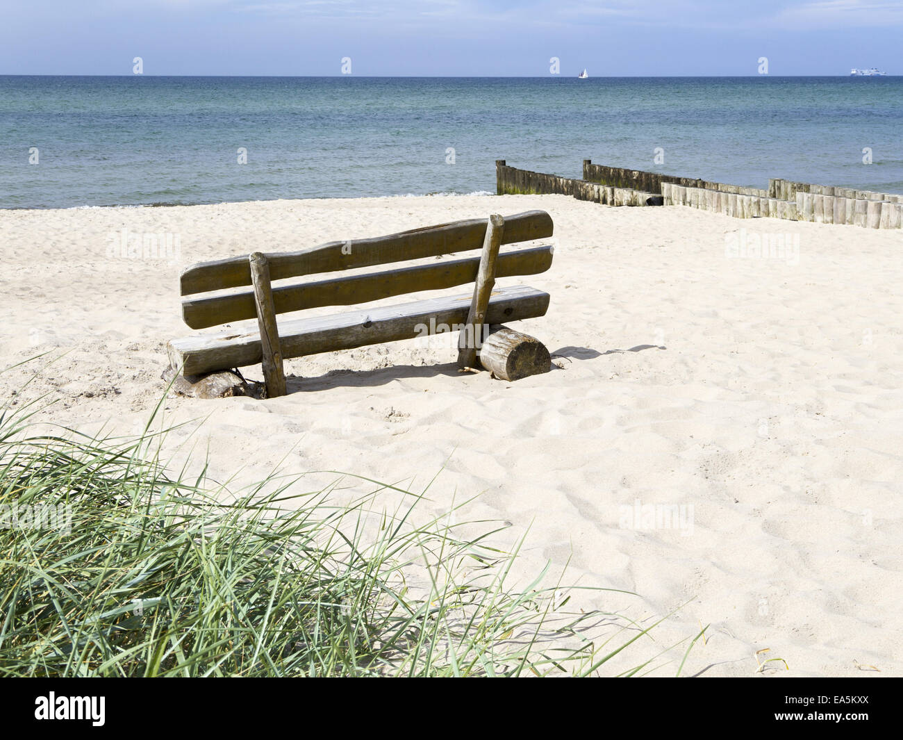 bench on the beach Stock Photo - Alamy