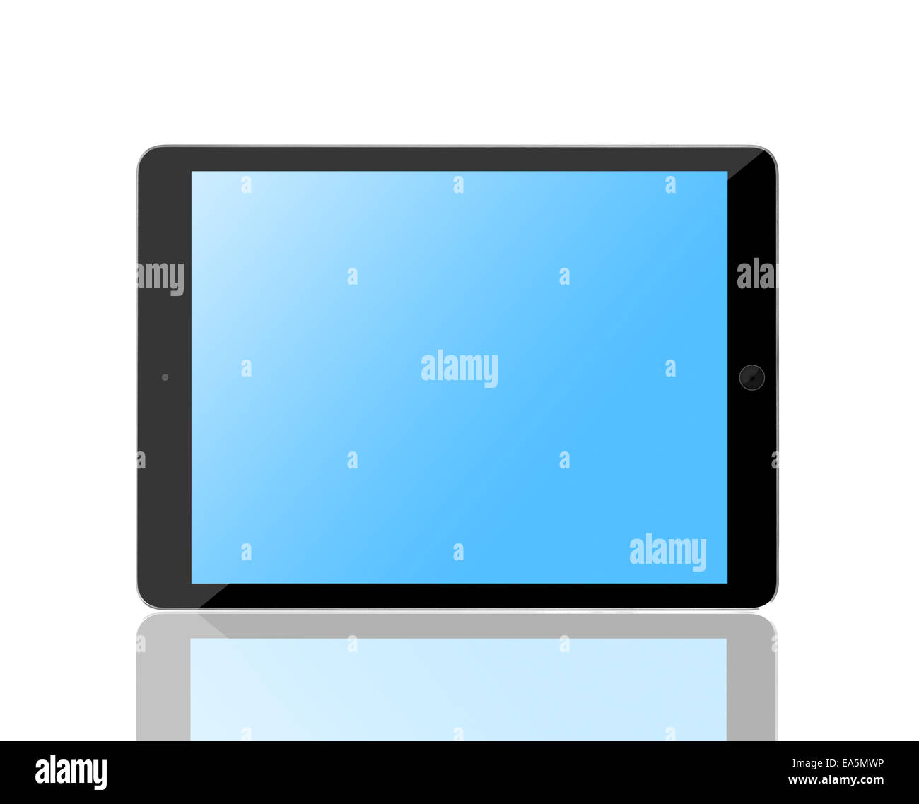 Computer tablet with blank blue screen Stock Photo - Alamy